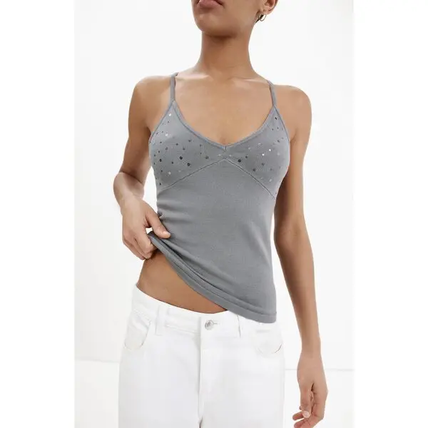 Mango Sequin Knit Camisole