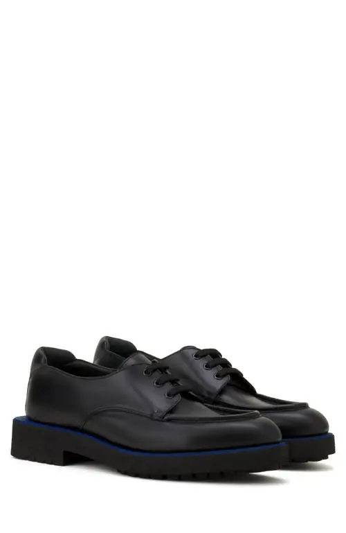 LANVIN Derby Shoes In Soft Leather - Black/blue