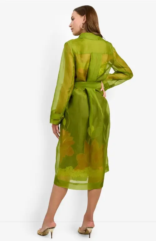 Trina Turk Angelico Trench - Dark Fennel