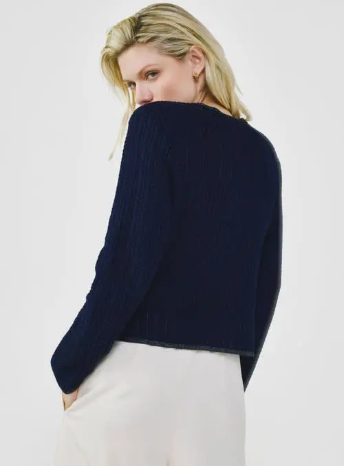 A.SHIMUS Lace Knit Cardigan - Navy