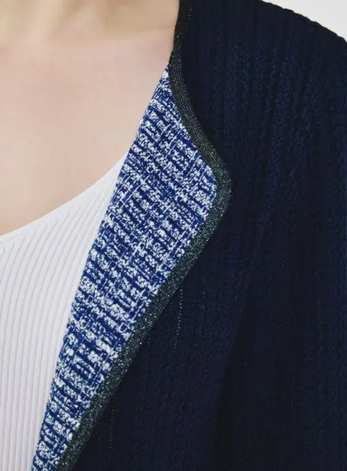 A.SHIMUS Lace Knit Cardigan - Navy