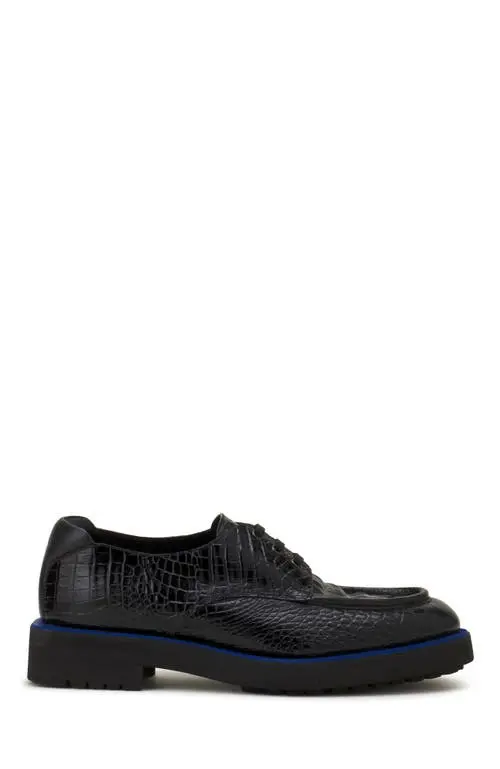 LANVIN Derby Shoes In Crocodile-embossed Leather