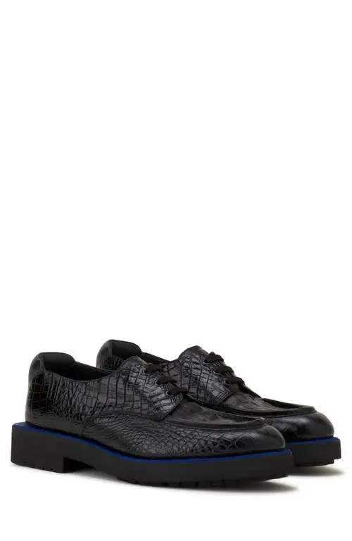 LANVIN Derby Shoes In Crocodile-embossed Leather