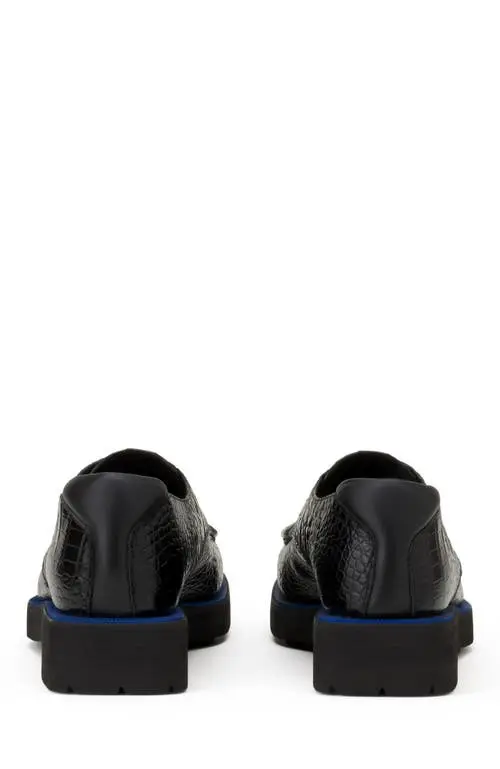 LANVIN Derby Shoes In Crocodile-embossed Leather