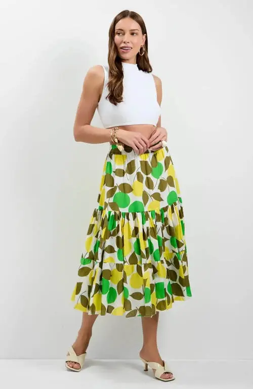 Trina Turk Marsay Drop Waist Midi Skirt