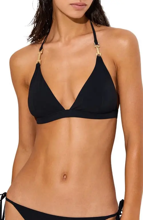 REISS Riah Halter Bikini Top - Black