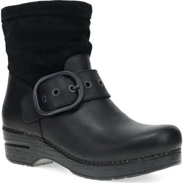 Dansko Pearson Leather Clog Boot - Black