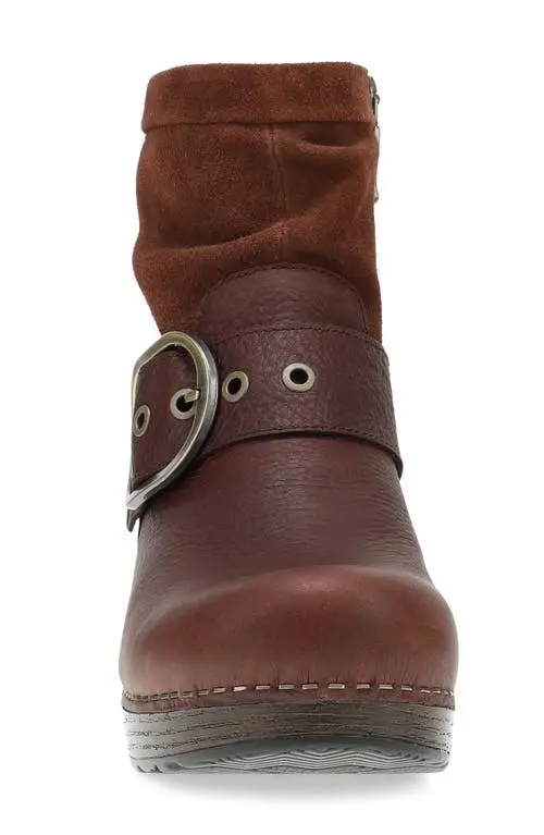 Dansko Pearson Leather Clog Boot - Mahogany