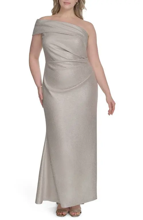 Eliza J One-shoulder Gown - Champagne