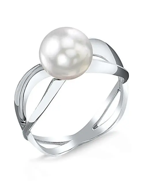 The Pearl Source White South Sea Pearl Solitaire Ring - White Gold