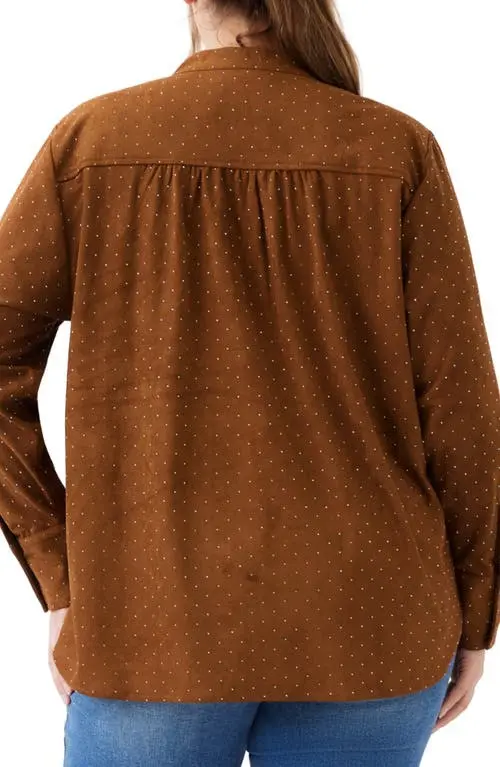 Karen Kane Embellished Half Placket Shirt