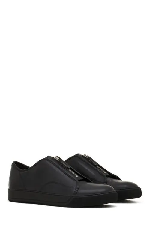 LANVIN Dbb1 Zip Leather Sneakers - Black