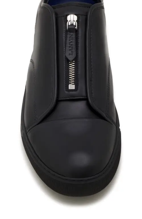 LANVIN Dbb1 Zip Leather Sneakers - Black