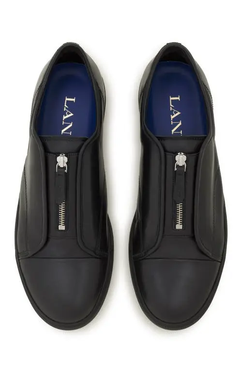 LANVIN Dbb1 Zip Leather Sneakers - Black