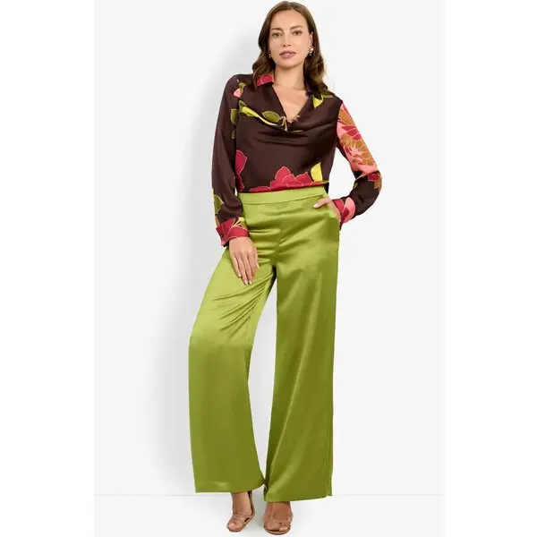 Trina Turk Ines Pant - Dark Fennel