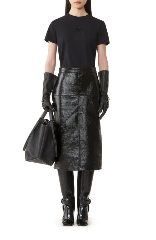 LANVIN Mother And Daughter Embroidered Jersey T-shirt - Black