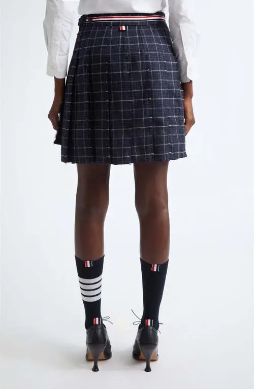 Thom Browne Pleated Wool Miniskirt