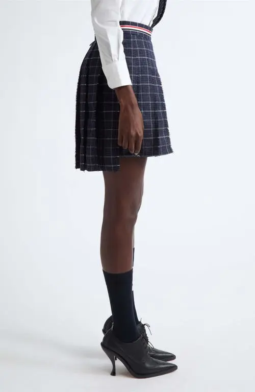 Thom Browne Pleated Wool Miniskirt