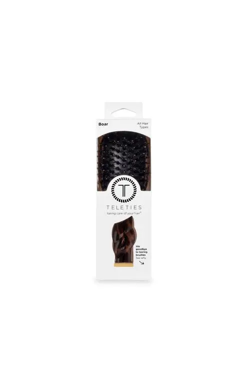 TELETIES Mini Boar Hair Brush - Tortoise