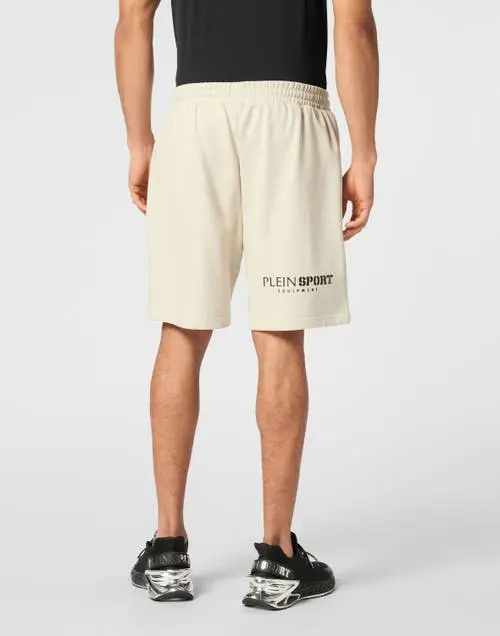 PLEIN SPORT Loose Fit Jogging Shorts Scratch - Grey