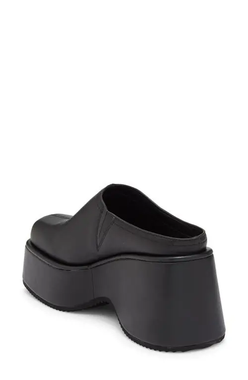 Jeffrey Campbell Waveform Leather Platform Wedge Mule
