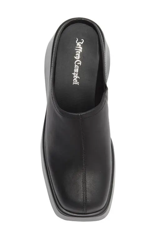 Jeffrey Campbell Waveform Leather Platform Wedge Mule