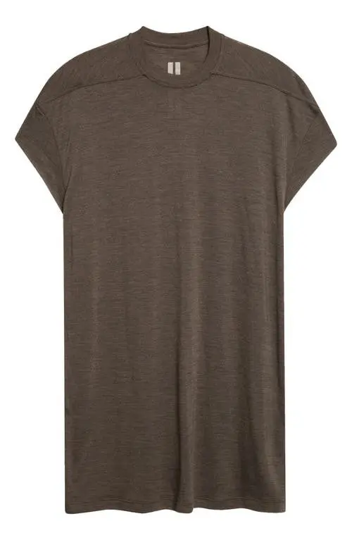 Rick Owens Jumbo Wool & Silk T-shirt - Dark Dust