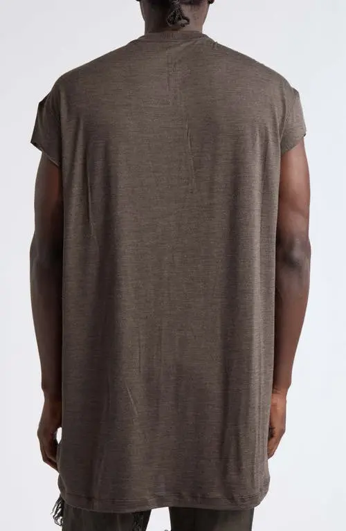 Rick Owens Jumbo Wool & Silk T-shirt - Dark Dust
