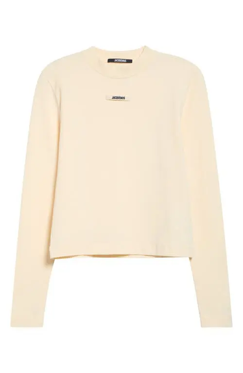 Jacquemus Gros Grain Long Sleeve Top - Light Beige