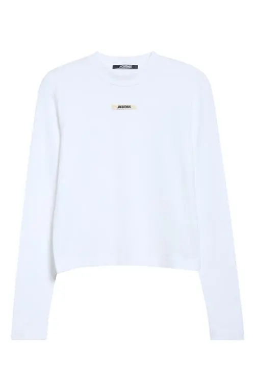 Jacquemus Gros Grain Long Sleeve Top - White