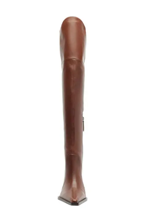 Schutz Raffaela Over The Knee Leather Boot - Warm Toffee