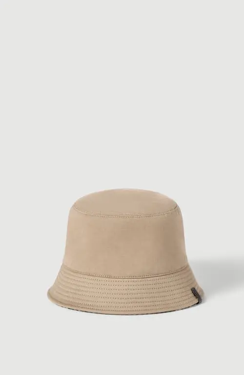 Brunello Cucinelli Cotton, Linen And Virgin Wool Reversible Bucket Hat - Beige