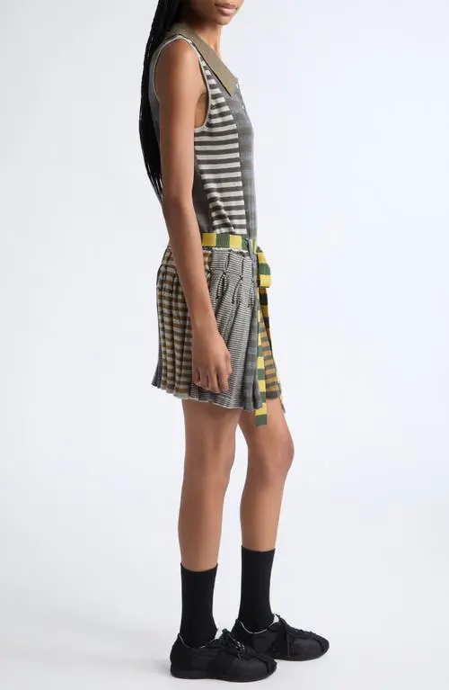 YANYAN Sleeveless Merino Wool Dress With Pleated Skirt