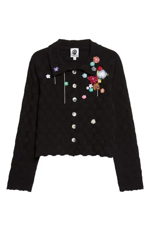 YANYAN Floral Check Organic Cotton Shrunken Jacket