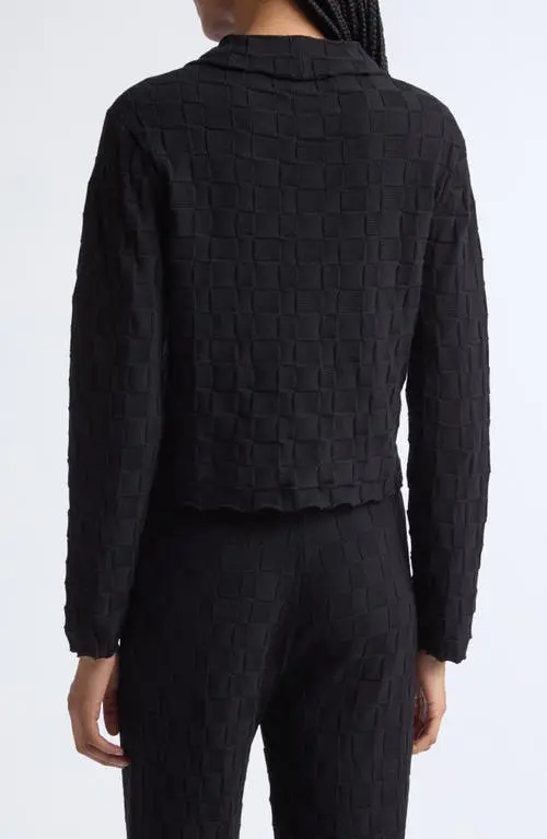 YANYAN Floral Appliqué Organic Cotton Shrunken Jacket
