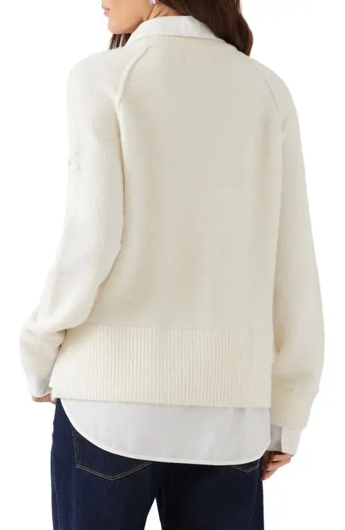 Karen Kane Embroidered Layered V-neck Sweater