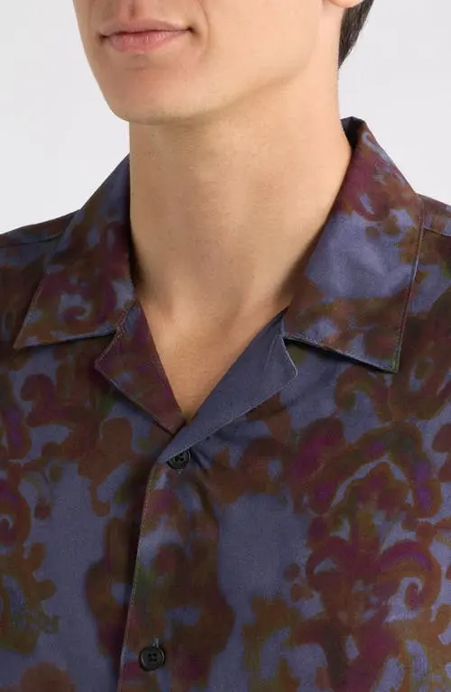 WAX LONDON Didcot Ornate Blur Camp Shirt