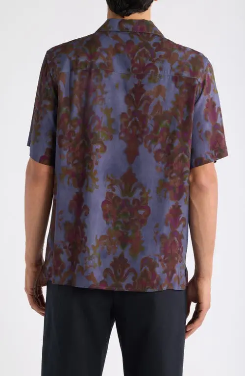 WAX LONDON Didcot Ornate Blur Camp Shirt