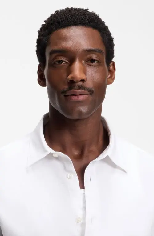 BOSS Short Sleeve Linen Blend Stretch Shirt