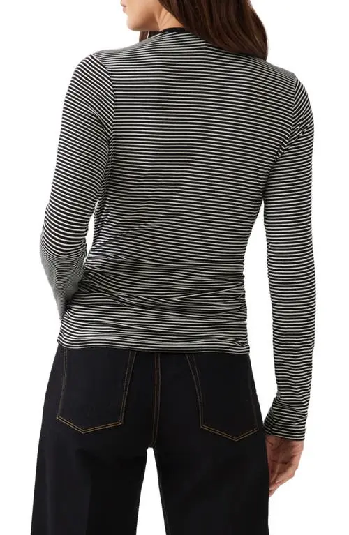 Karen Kane Side Shirred Long Sleeve Surplice Top