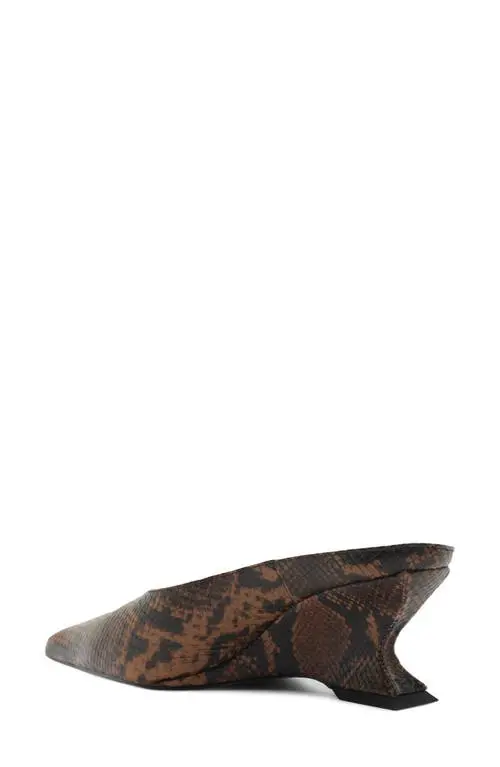 Schutz Siena Pointed Toe Wedge Mule - Brown