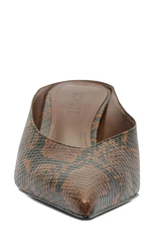 Schutz Siena Pointed Toe Wedge Mule - Brown
