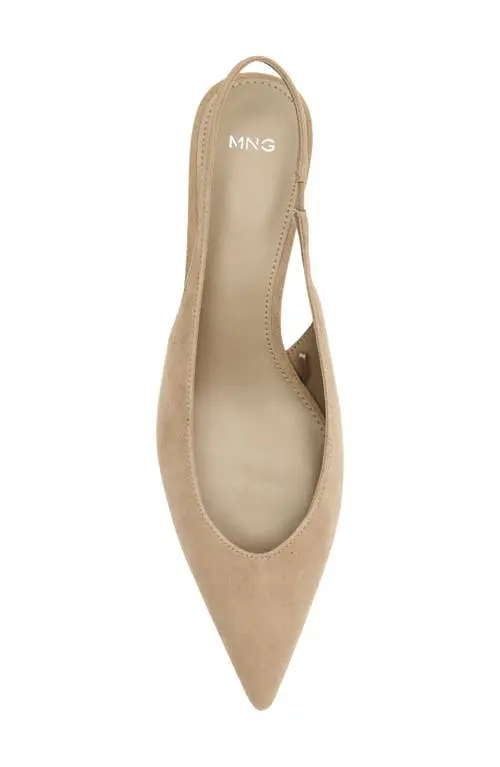 Mango Cande Pointed Toe Slingback Pump