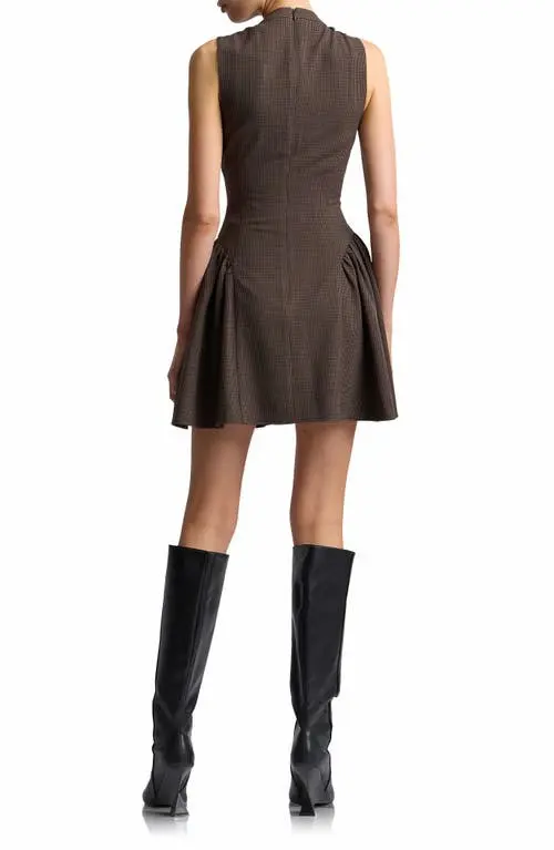 Avec Les Filles Sleeveless Flounce Minidress