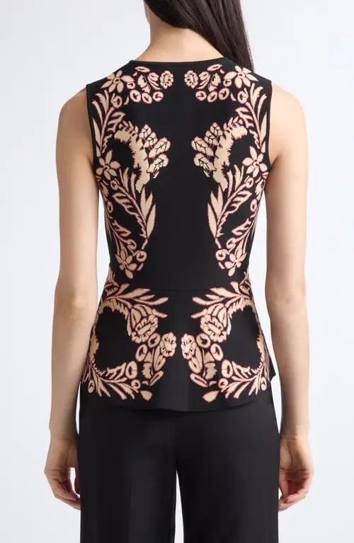 Ulla Johnson Nadira Jacquard Knit Peplum Top - Vesper