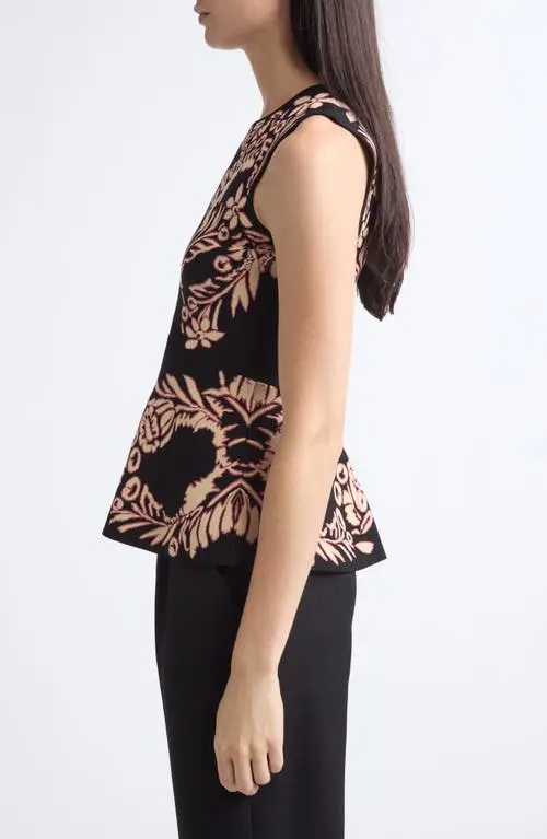 Ulla Johnson Nadira Jacquard Knit Peplum Top - Vesper