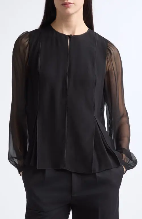 Ulla Johnson Lucette Long Sleeve Blouse - Noir