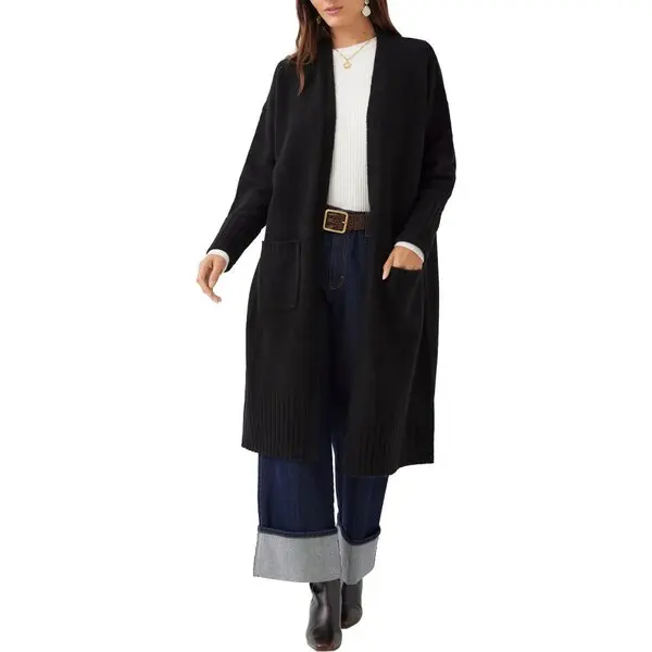 Karen Kane Long Cardigan - Black