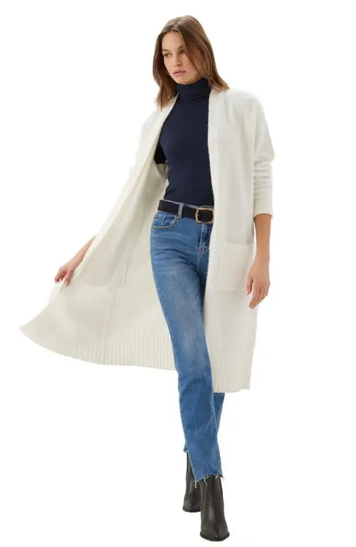 Karen Kane Long Cardigan - Ivory