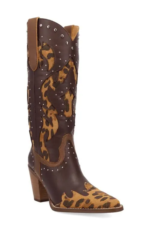 DINGO Untamed Genuine Calf Hair Western Boot - Leopard